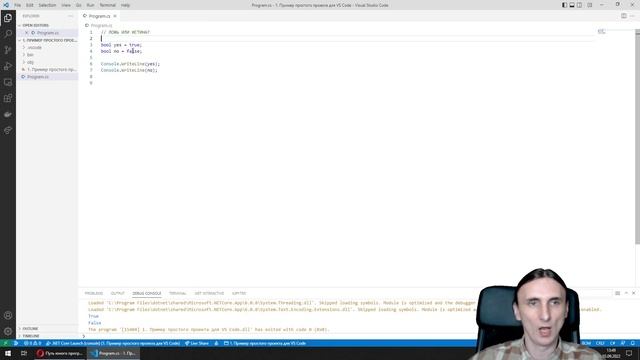 Булевы переменные - истина и ложь в C#
