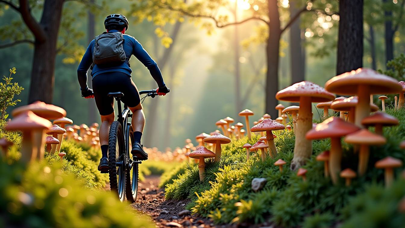 За грибами на велосипеде 2 часть