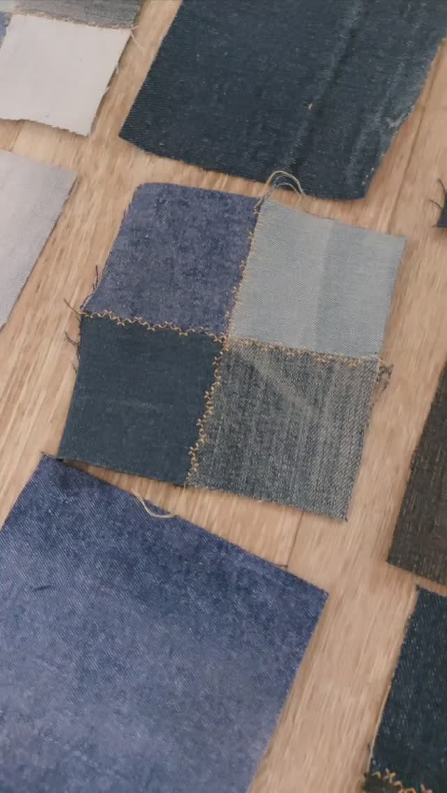 Что сшить из старых Джинс. Джинсовый проект - продолжение, сшила все маленькие квадратики🥳
