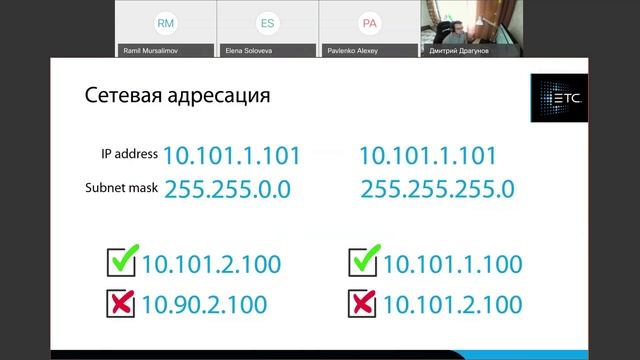 Вебинары ETC Russia. Познавательный экскурс в основы сетевых технологий