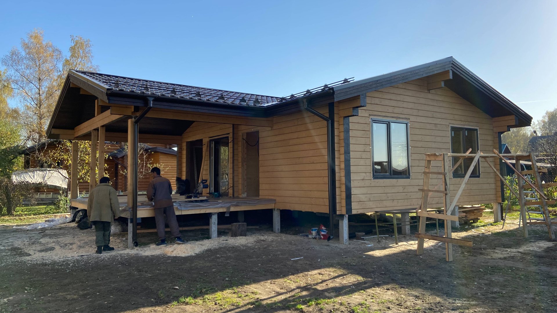 Дом-баня из клееного бруса в Домодедово