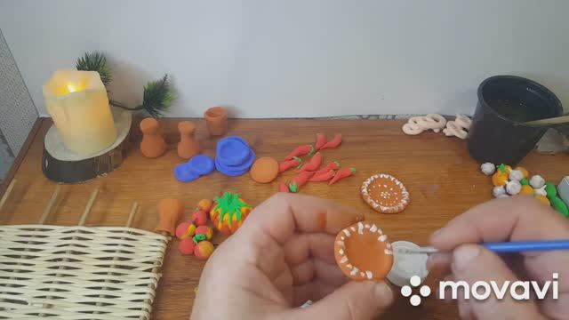 лепим декор для домовят.