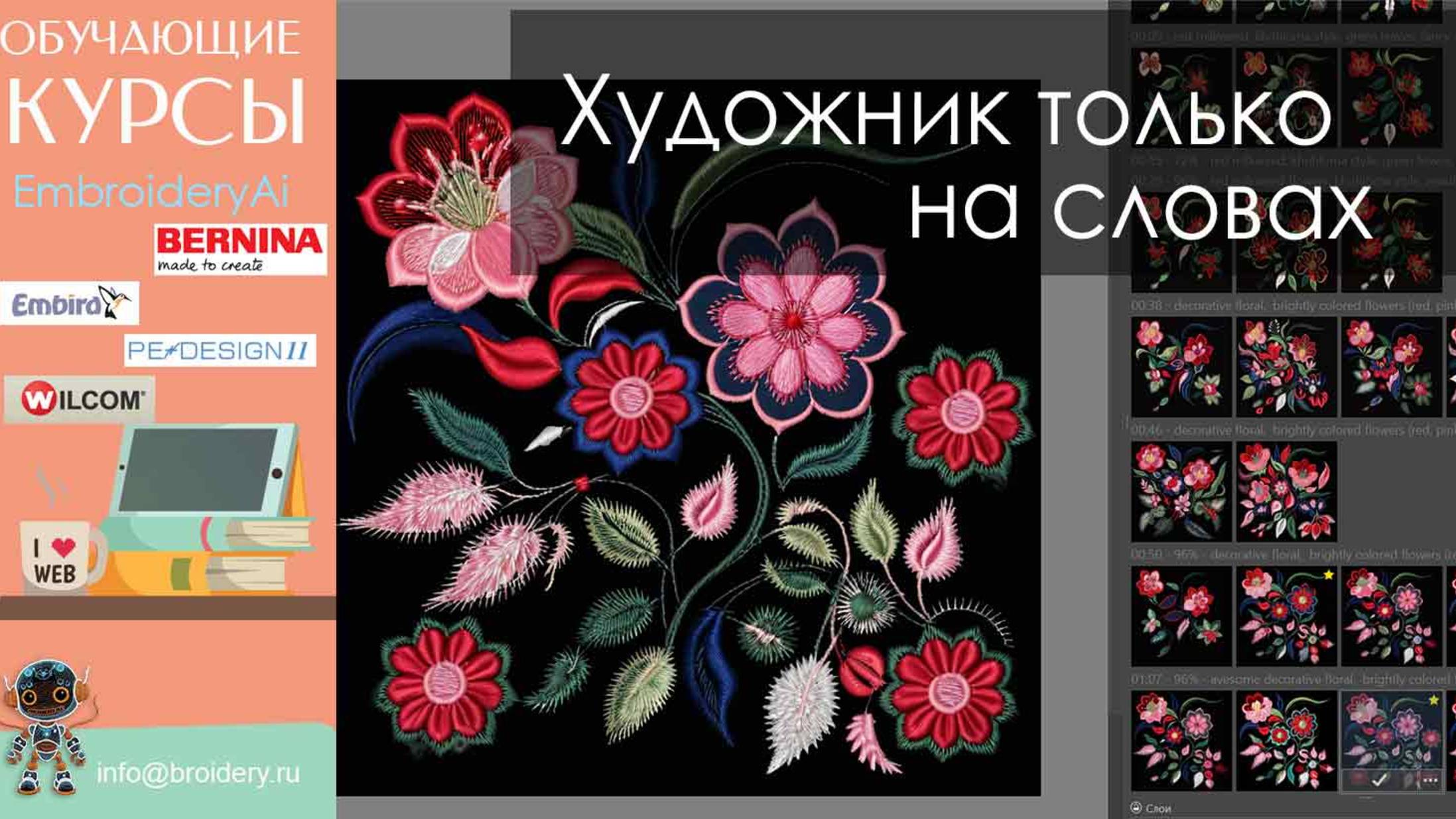 Что может нейросеть в машинной вышивке