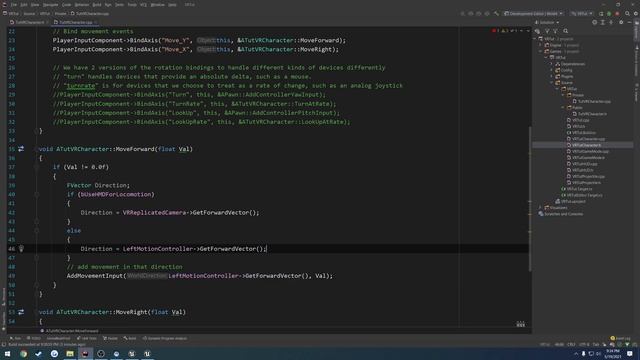 3.Unreal Engine C++ VR #3 Toggle between movement direction types