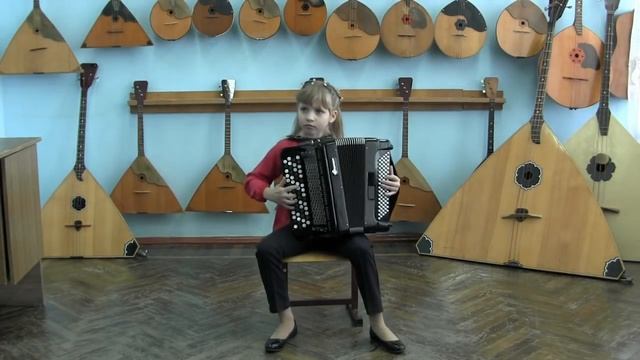Концертная пьеса Н. Малыгина на тему песни "Оренбургский пуховый платок" Алёна КЛИВИТЕНКО баян 8 лет