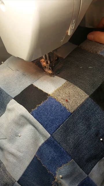 Что сшить из старых Джинс. Джинсовый проект, стегаю с подкладом красивой декоративной строчкой