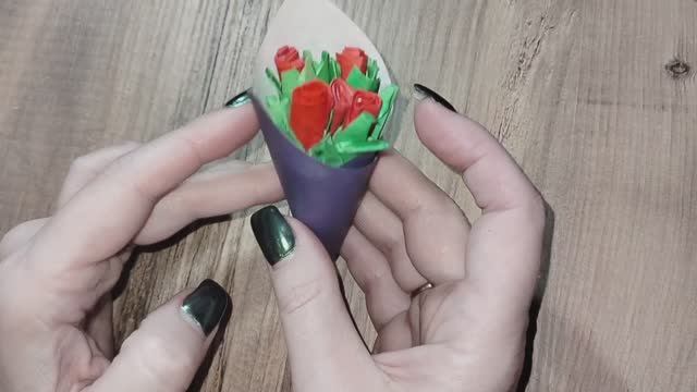Как сделать букетик из бумаги своими руками