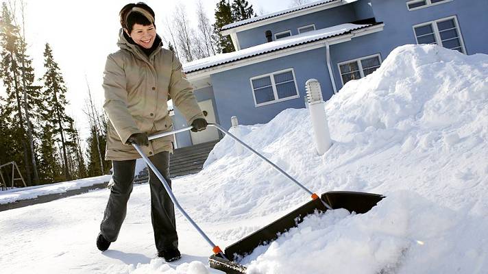 Скребок снега с полозьями на 1 канале