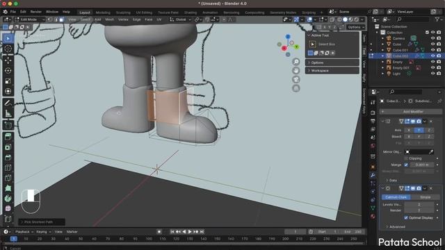 02 - Blender 2D to 3D - H Body