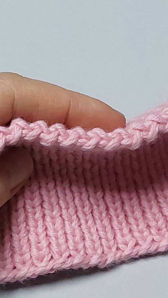 ЭЛАСТИЧНОЕ закрытие резинки 1х1 спицами.