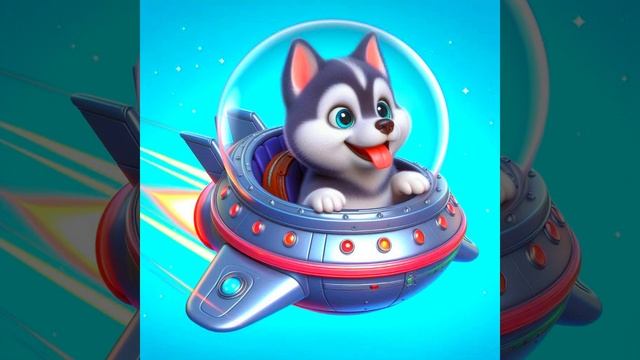 щенок в космосе