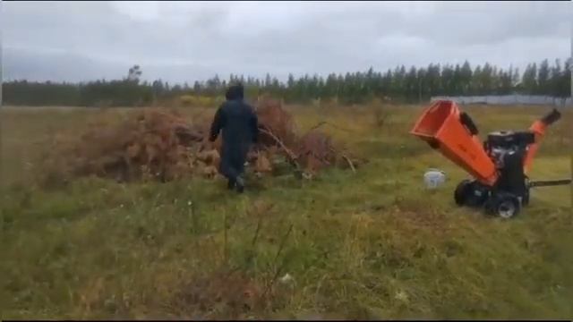 Измельчитель веток GBK-150 в работе, видео от нашего клиента. РУБИТЕХ. Сентябрь 2023г.