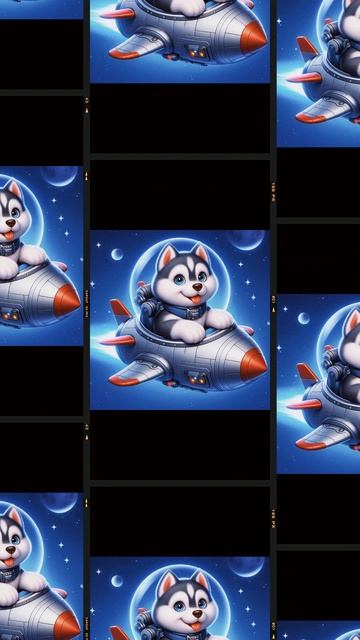 щенок Хаски в космсе