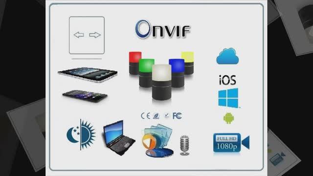 Моторизированная IP видеоняня WiFi (Настольная лампа с диммированием света и выбором цвета подсветки