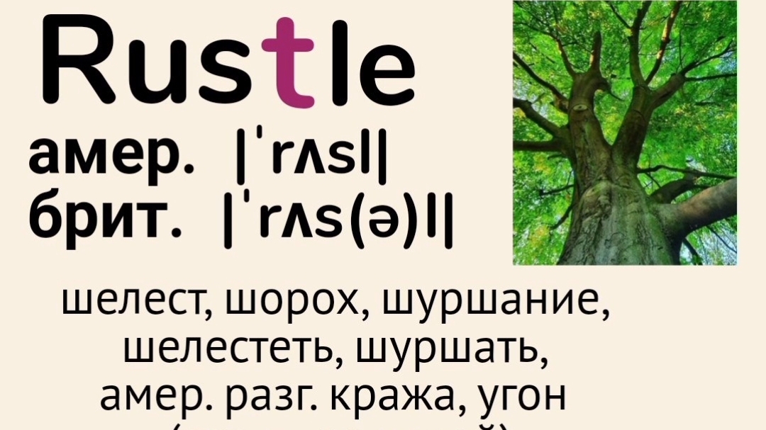 Слова с непроизносимыми буквами/тренажер👉rustle