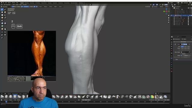 12 - Очень мускулистая нога