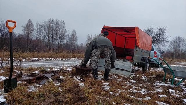 Перегруз!! 1тонна. Бедный прицеп! #Металлокоп в знойную погоду
