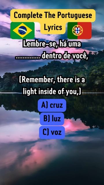 Music to learn portuguese  #shorts