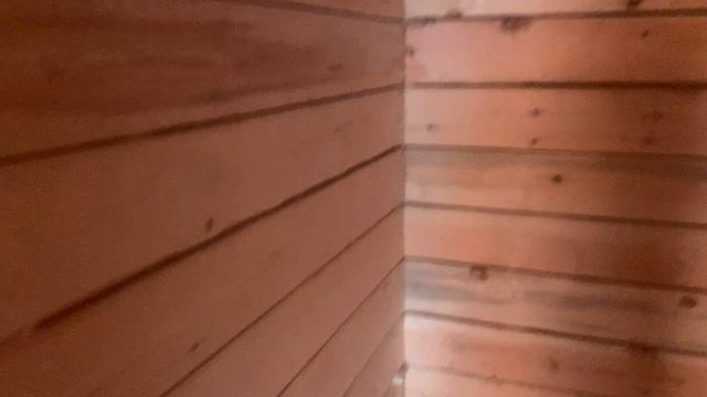 Брусовая баня 6*4 на свайном фундаменте