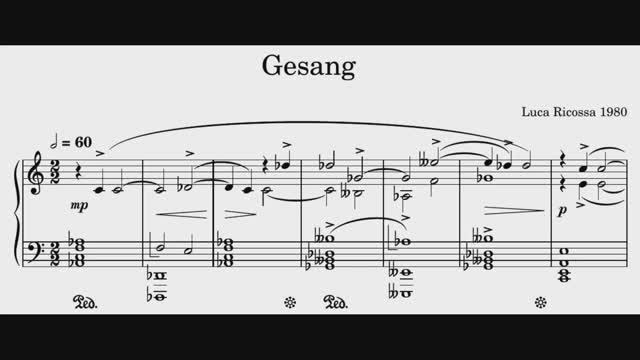 Gesang_1980. Ein Klavierstück