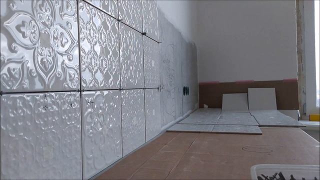 Фартук на кухне из керамической плитки 20/20