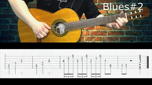 4 basic guitar blues lesson TAB (4 базовых блюза на гитаре урок табулатура)