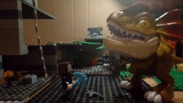 Анимация Lego Minecraft (Стив, Денозавр, Лаки Блок)