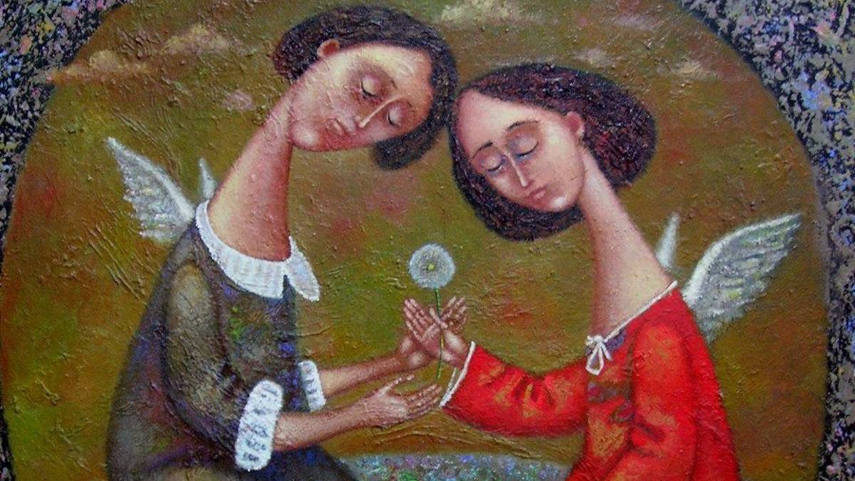 Двое. Художник Александр Янин.