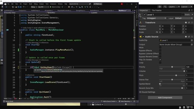Beginners Guide To Unity - Complete 2D Platformer in C#3