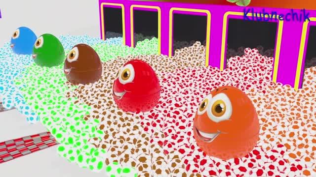 Развивающее видео для детей: Киндер Сюрприз с машинками, учим цвета и логику!