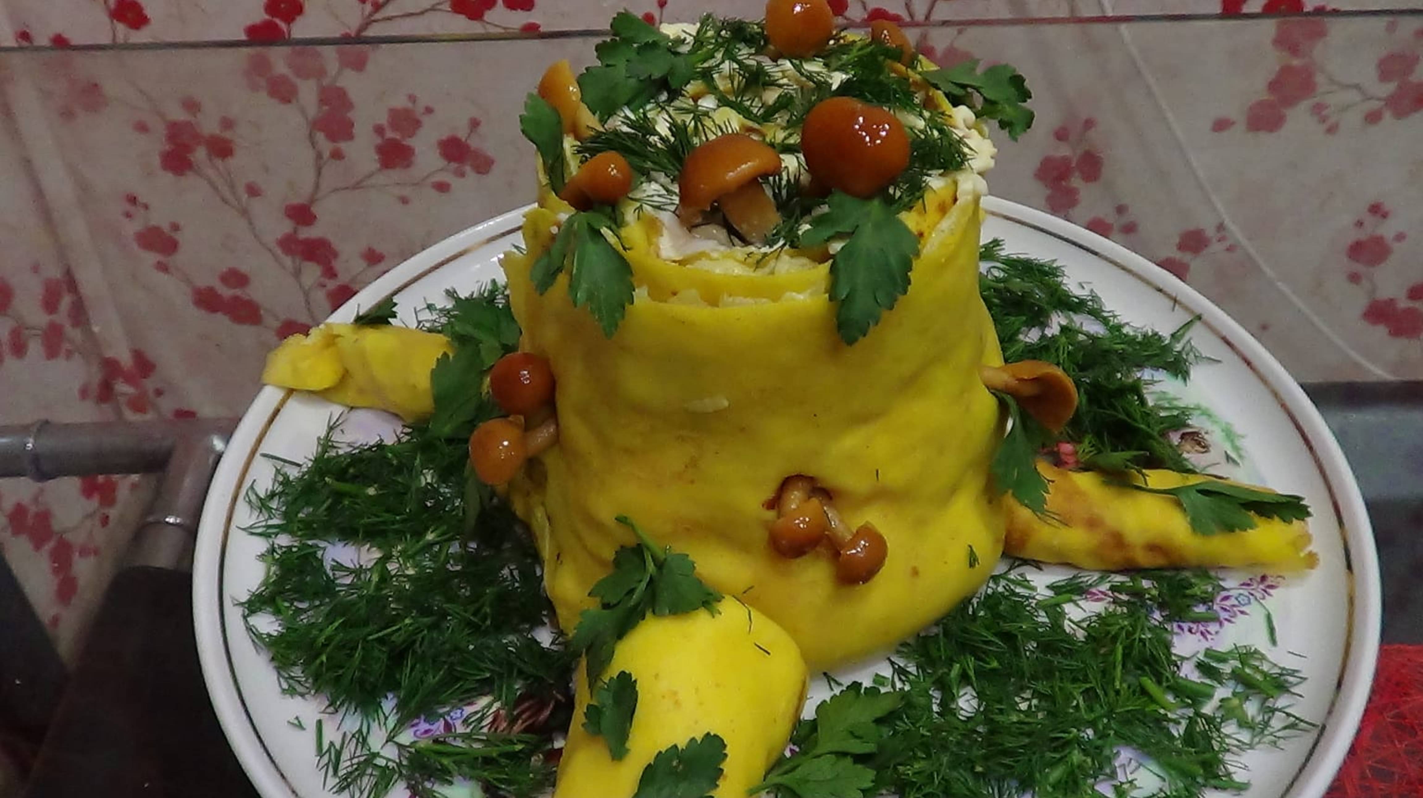 Праздничный салат Пенек