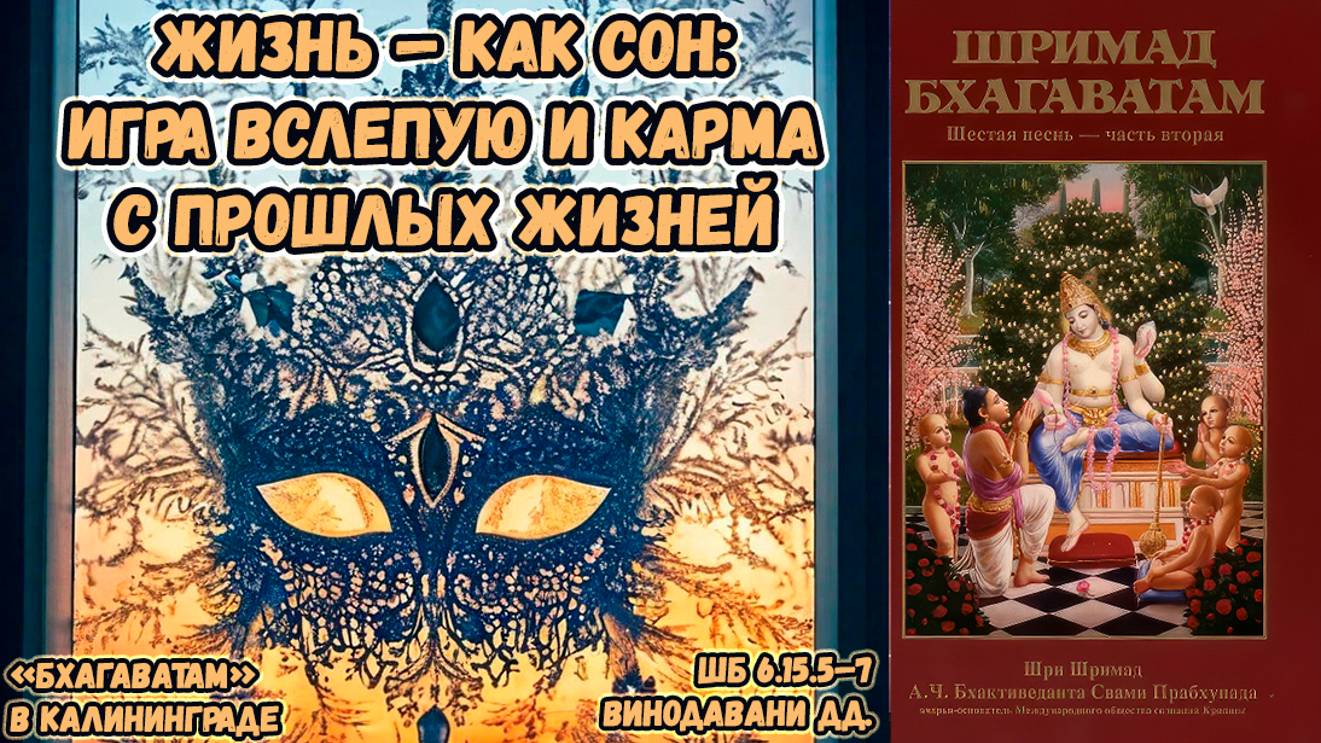 Жизнь — как сон: игра вслепую и карма с прошлых жизней. Винодавани дд. ШБ 6.15.5–7