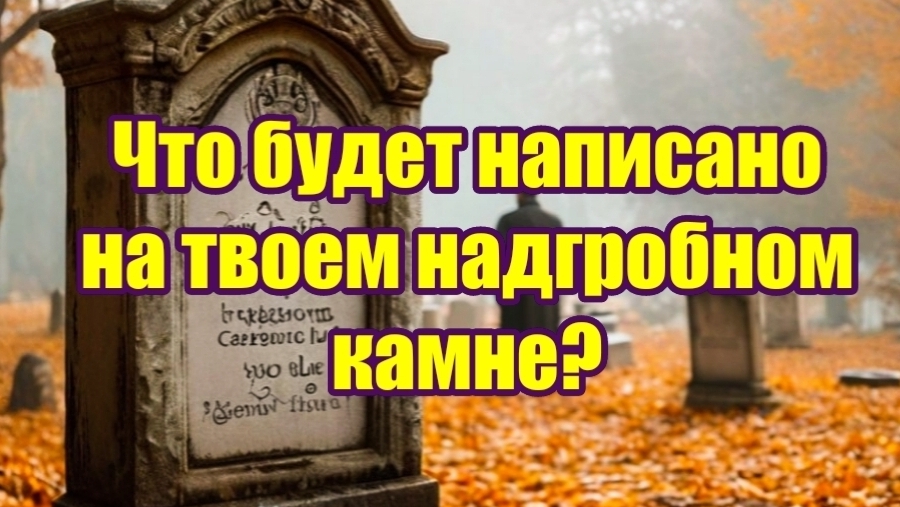 Что будет написано на твоем надгробном камне?Мотиватор