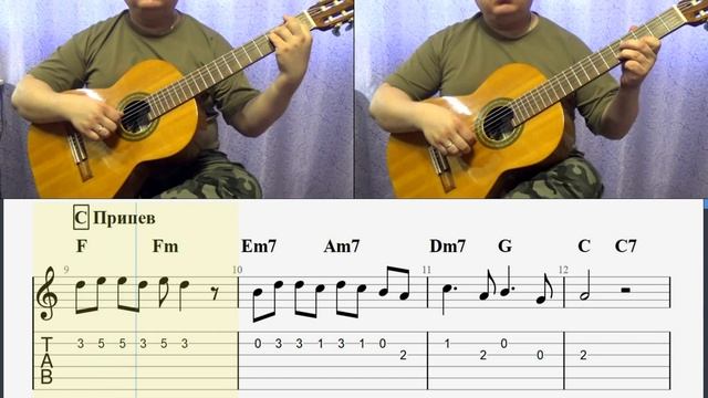 КОЛЫБЕЛЬНАЯ УМКИ РАЗБОР НА ГИТАРЕ МЕЛОДИЯ С ТАБУЛАТУРОЙ