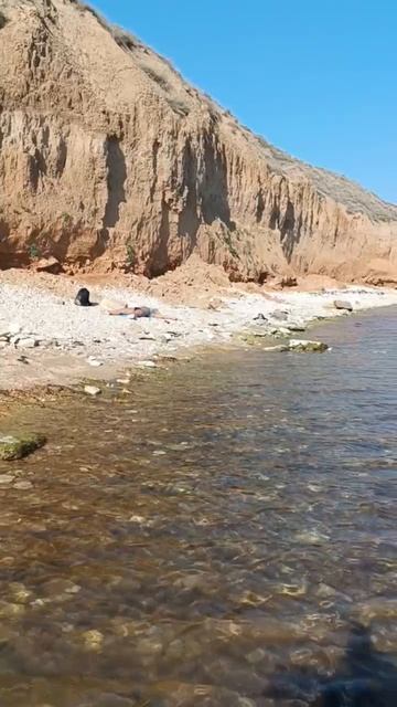 Обзор пляжа август 24.  Республика Крым, Черноморский район, село Окунёвка