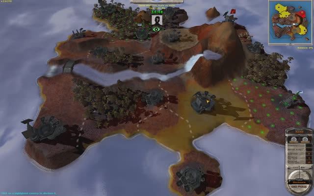 Massive Assault Network 2 (TBS): map Treasure Island, playing on Linux (Lutris, Wine, Conty): Defeat