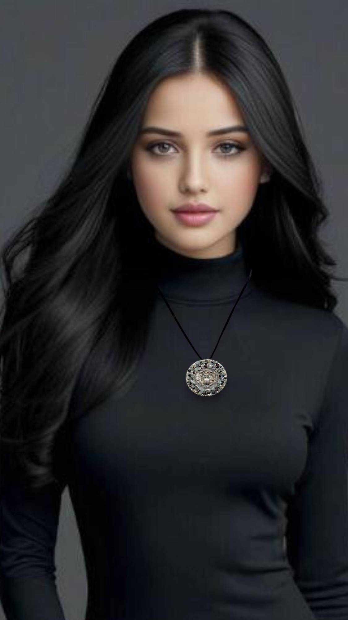 Кулон-брошь Жук-скарабей ш