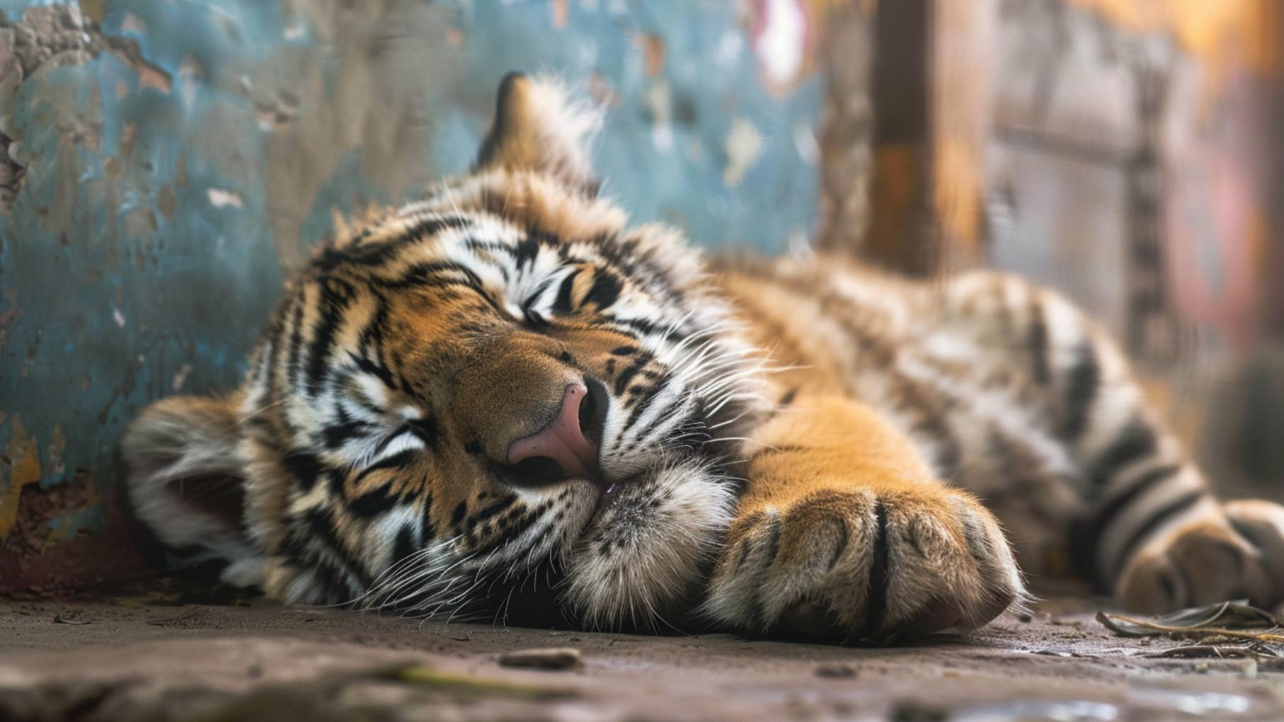 Картина маслом тигрёнок