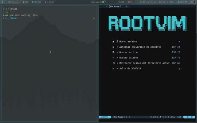 Ejecutar Neovim sin Ataduras (usando RootVim a todo color)