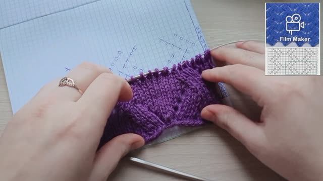 Узор из интернета, вяжем образец. МК подробный. #Узор спицами #Вязание #Схема узора #мастер класс