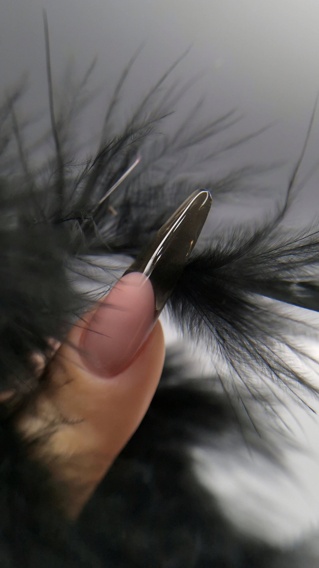 Стыковка на верхние формы. Френч ЧЕРНАЯ ВУАЛЬ Slime Builder гелем.