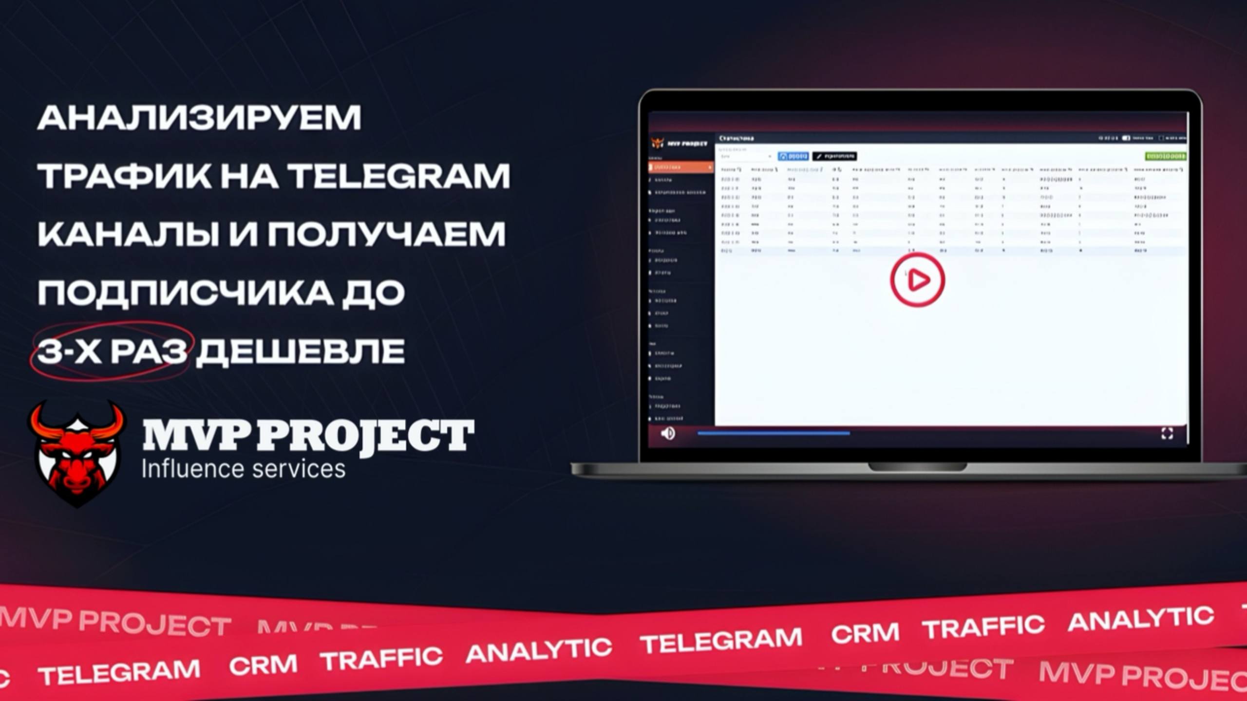 ТРАФИК НА ТЕЛЕГРАМ КАНАЛЫ В 3 РАЗА ДЕШЕВЛЕ: анализ трафика на Telegram через MVP PROJECT, мощная CRM