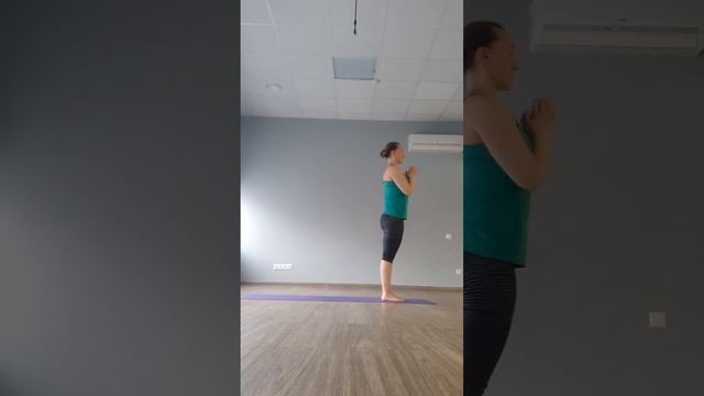 Йога. 7 вариант  Сурья Намаскар с боковой планкой и акцентом на плечевой пояс.