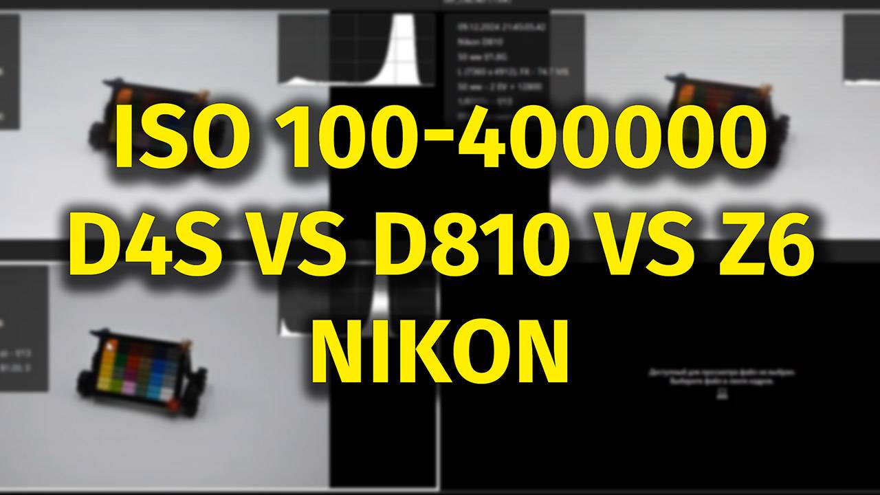 ISO Test Nikon D4s VS D810 VS Z6 100-400000  Где прогресс