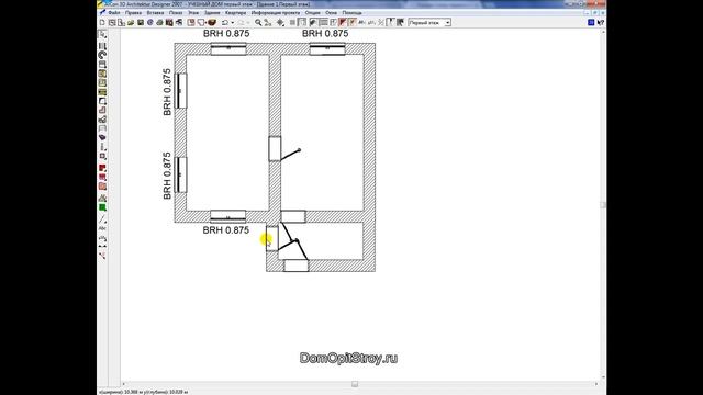 005 Установка окон и дверей в программе ArCon 3D