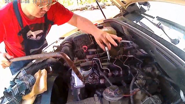 Как открутить свечи накала. SsangYong Kyron.