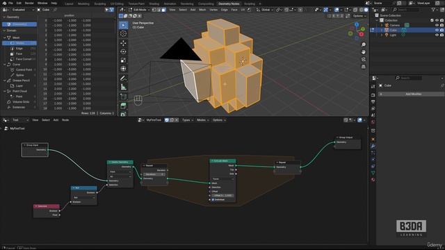 2 -Repeat Zones for Geometry Nodes