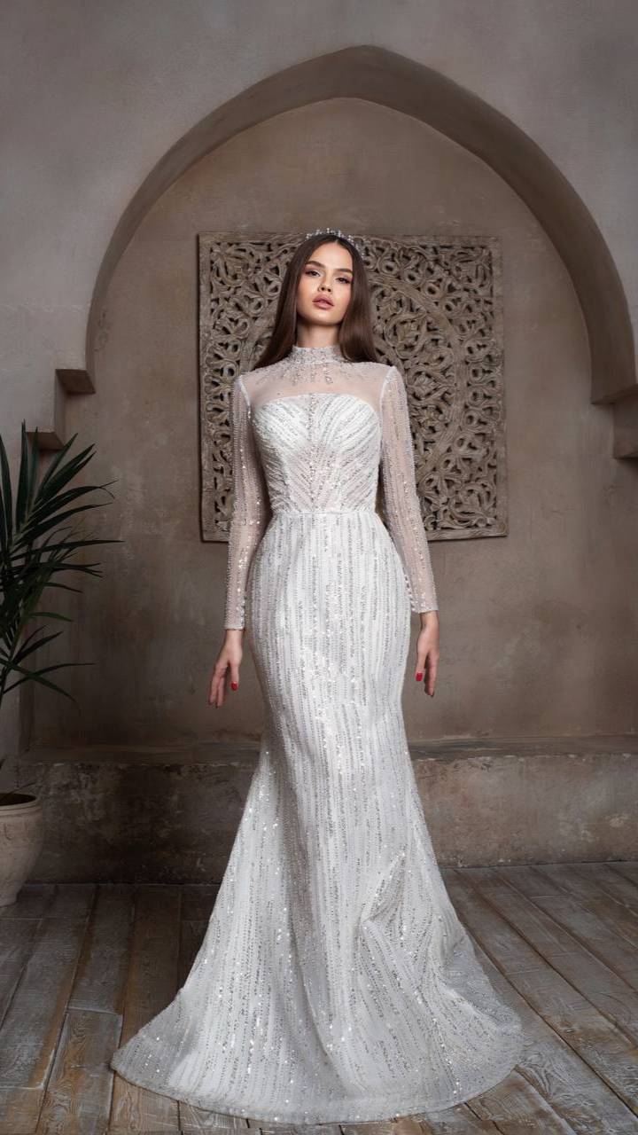 Закрытое Арабское свадебное платье рыбка трансформер Мелони #свадебноеплатье #свадебныйсалон