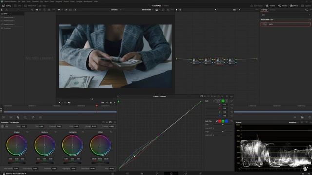 RGB Кривые и раздельное тонирование в Davinci Resolve