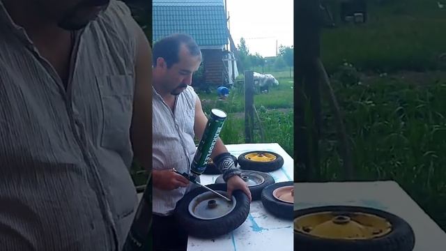 Как починить колесо от тачки